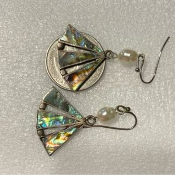 Vintage | Jewelry | Vintage Taxco Mexico Sterling Natural Pearl Abalone ...